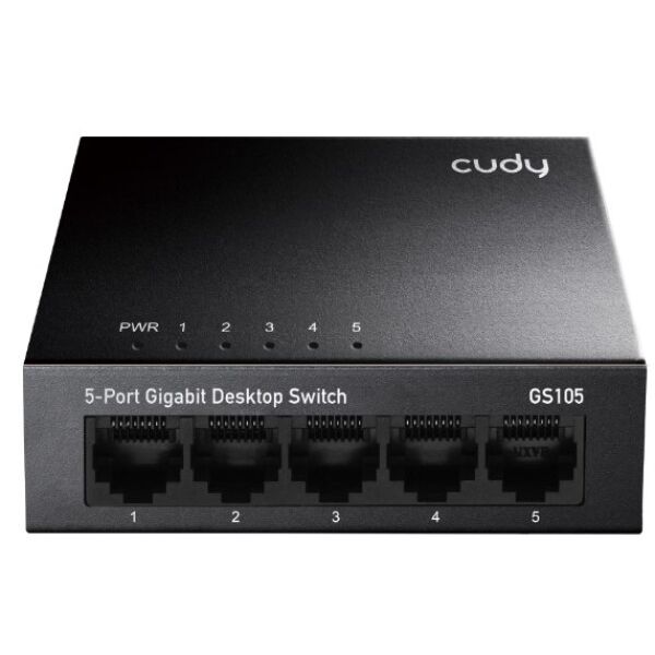 Cudy GS105 metalni 5-Port Gbit Desktop Switch, 5x RJ45 10/100/1000, ver 4.0