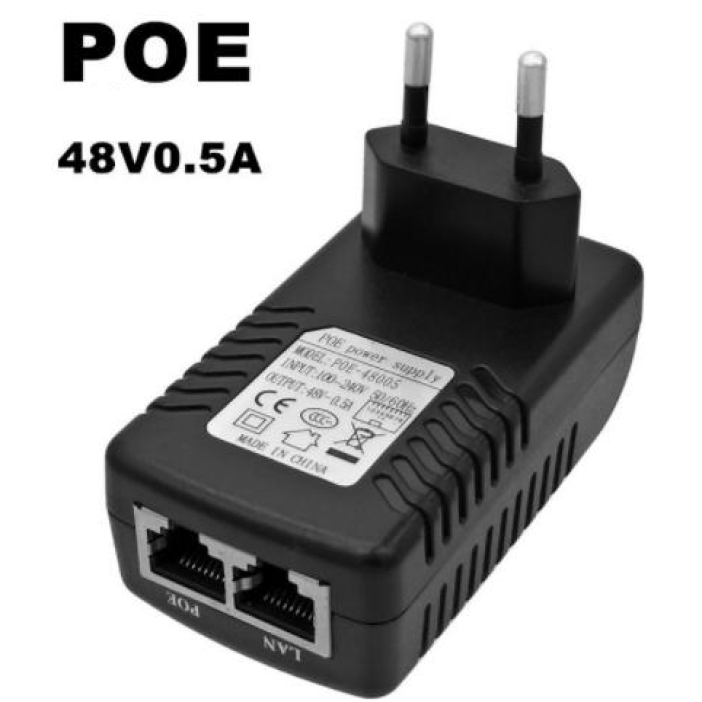 POE-INJ-4805 Gembird 48V/0.5A 24W, POE adapter Injector 100mbps sa 2x RJ45, 100m