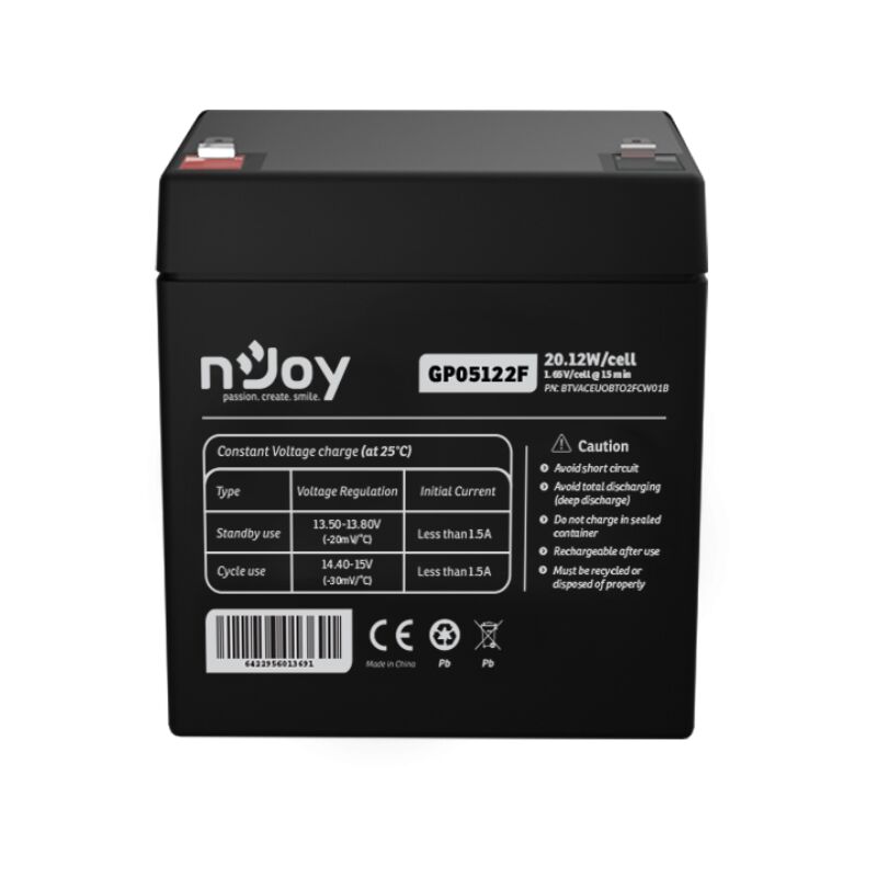 NJOY GP05122F baterija za UPS 12V 5Ah (BTVACEUOBTO2FCW01B)