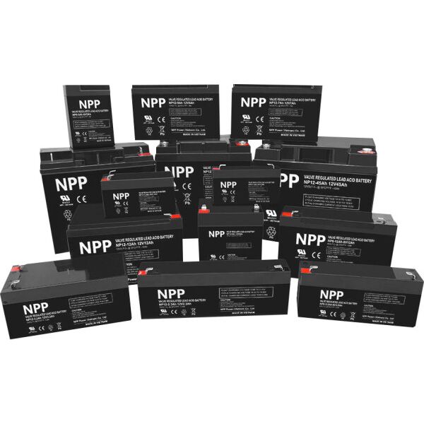 NPP NP12V-4.5Ah, AGM BATTERY, C20=4.5AH, T1, 90x70x101x107, 1,5KG, BLACK