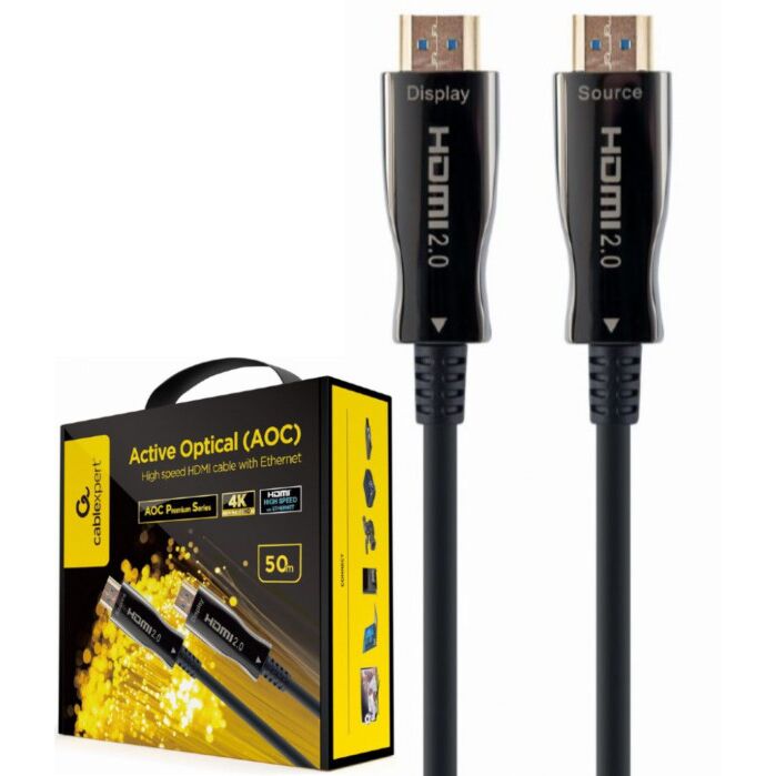 CCBP-HDMI-AOC-50M-02 Gembird Active Optical (AOC) High speed HDMI cable with Ethernet Premium 50m