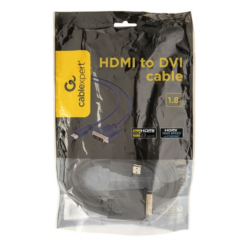 CC-HDMI-DVI-6 Gembird HDMI to DVI male-male kabl 1,8m