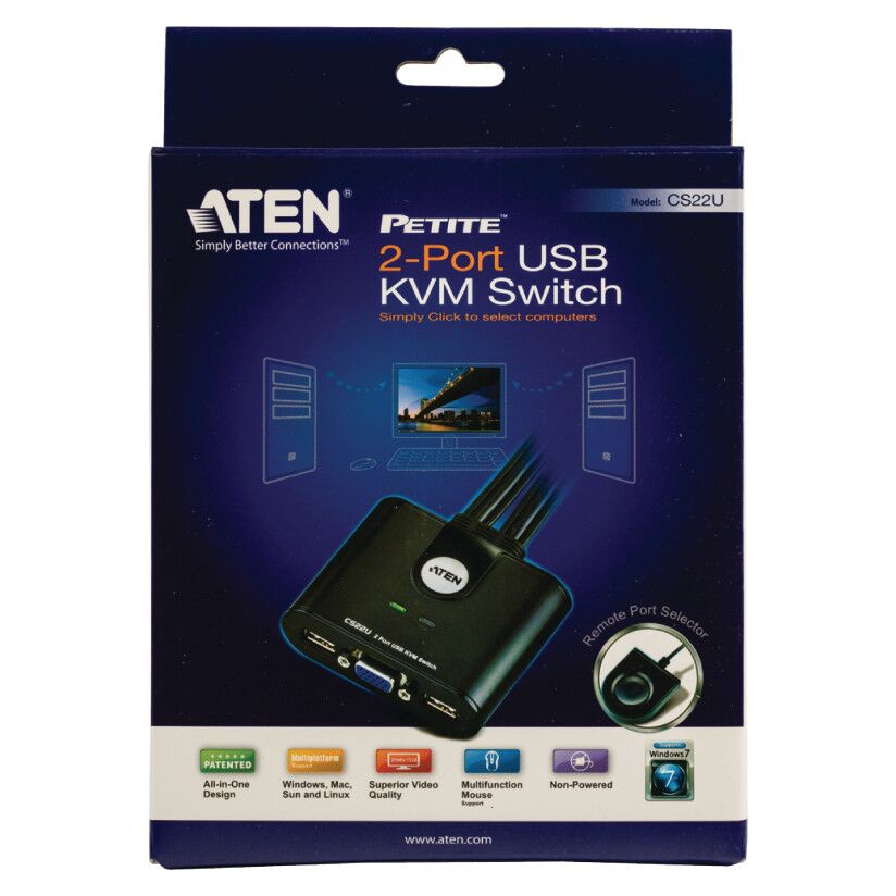 CS22U-AT * ATEN 2-port USB KVM switch sa kablovima (2899)