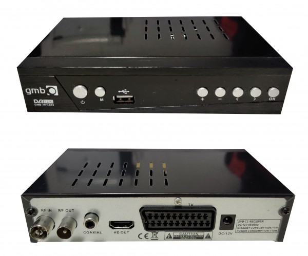 GMB-TDT-033 ** DVB-T2/C SET TOP BOX USB/HDMI/Scart/RF-out, PVR, Full HD,H264, hdmi-kabl (1319)