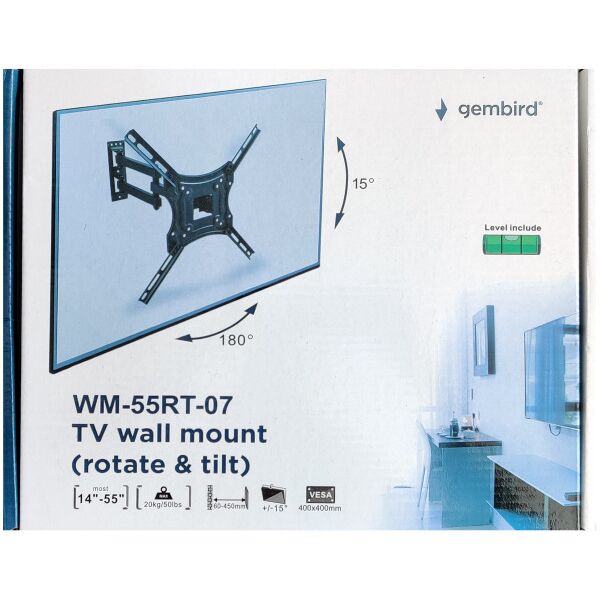 WM-55RT-07 ** Gembird rotate/tilt VESA max. 40x40cm 14-55 max.20kg (819)