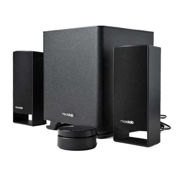 Microlab M600BT Aktivni drveni zvucnici 2.1 40W RMS(16W,2x12W) BLUETOOTH k-daljinski, 3.5mm CRNI