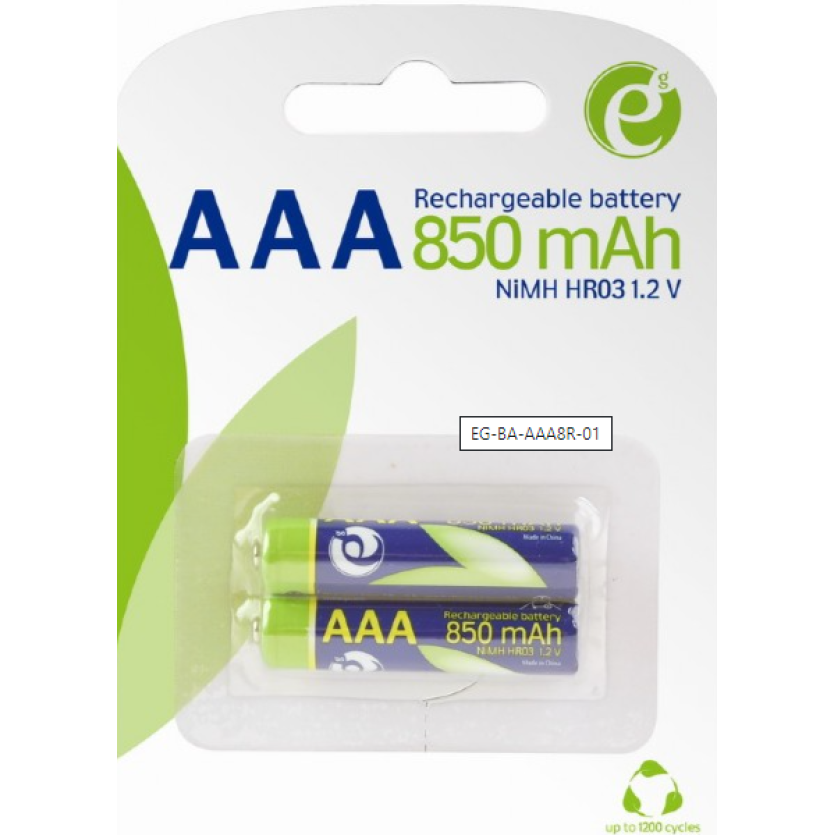 EG-BA-AAA8R-01 ENERGENIE 850mAh AAA, PAK2 CK, ready-to-use PUNJIVE NiM baterije (rechargeable)