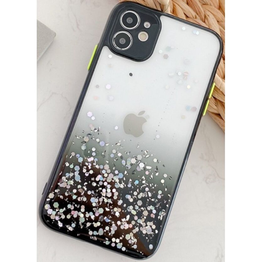 MCTK6-IPHONE 7 Plus/8 Plus * Furtrola 3D Sparkling star silicone Black (139)