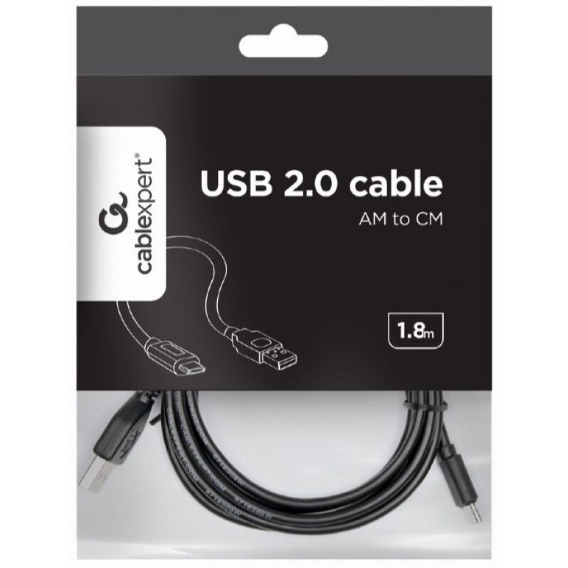 CCP-USB2-AMCM-6 Gembird USB 2.0 AM to Type-C cable (AM/CM), 1.8 m