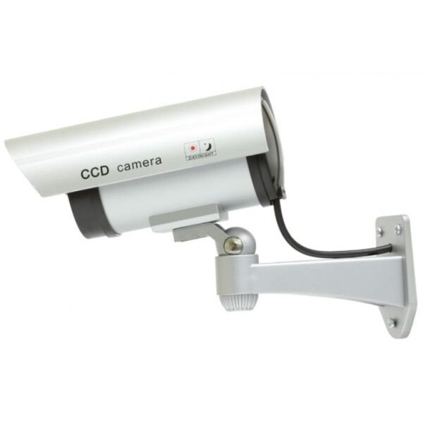 Lazna kamera srebrna HSK110 Outdoor dummy security camera IMITACIJA KAMERE