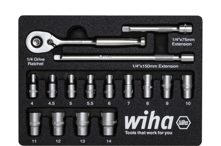 Wiha 44683 Set gedora, 1/4″, 17 delova