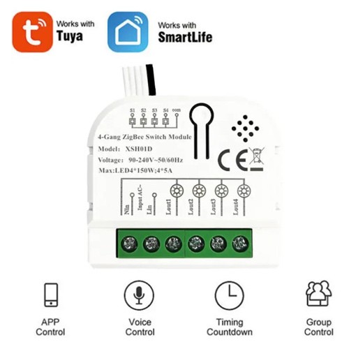 Gembird ZigBee prekidac modul, inteligentni modul prekidaca DC 5V/7-32V AC