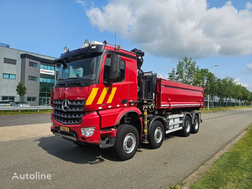 Mercedes-Benz Arocs 4151 8x8 Palfinger Epsilon 17 ton kiper