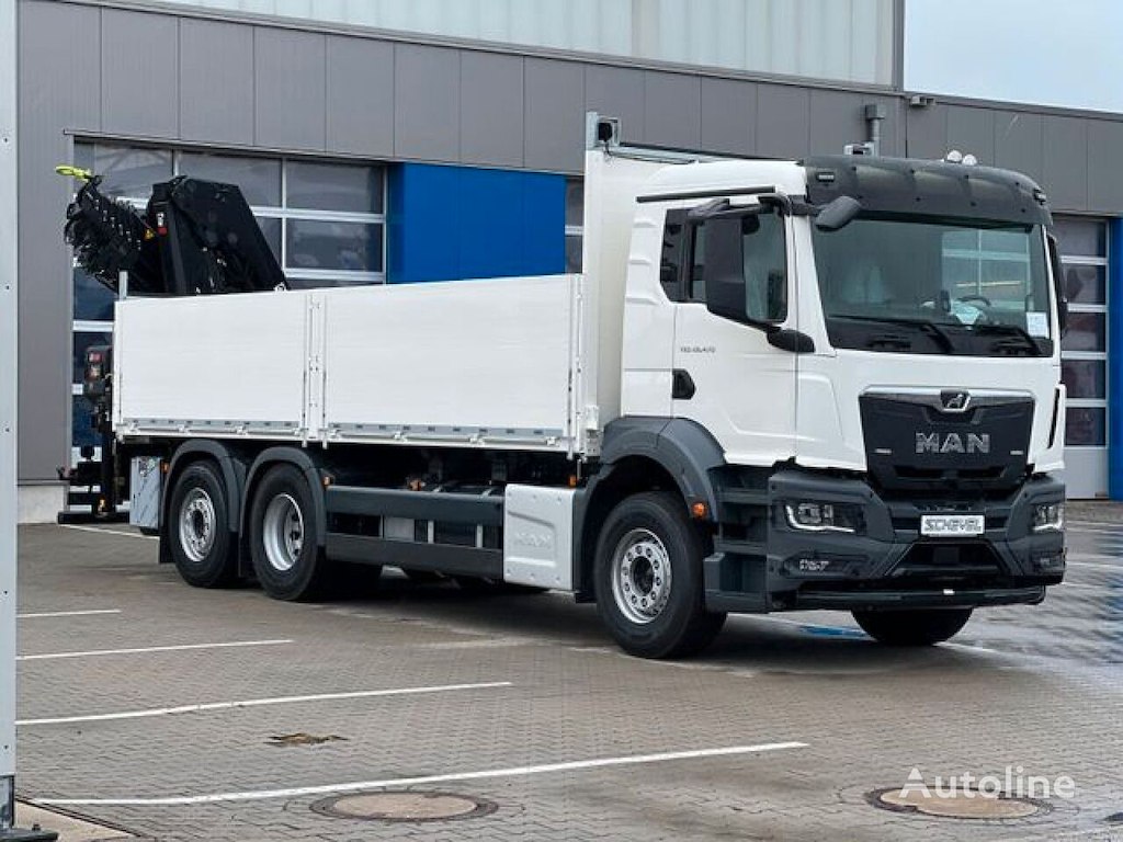 Novi MAN TGS 26.470 6x2-4 Pritsche HIAB 228-6 Funk ACC kamion s ravnom platformom