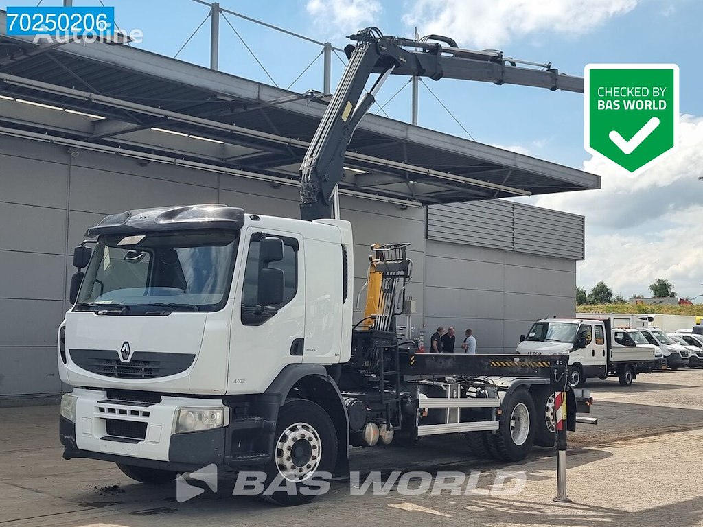 Renault Premium 410 6X2 Hiab 166 BS-3 Kran Retarder Liftachse Euro 4 kamion rol kiper