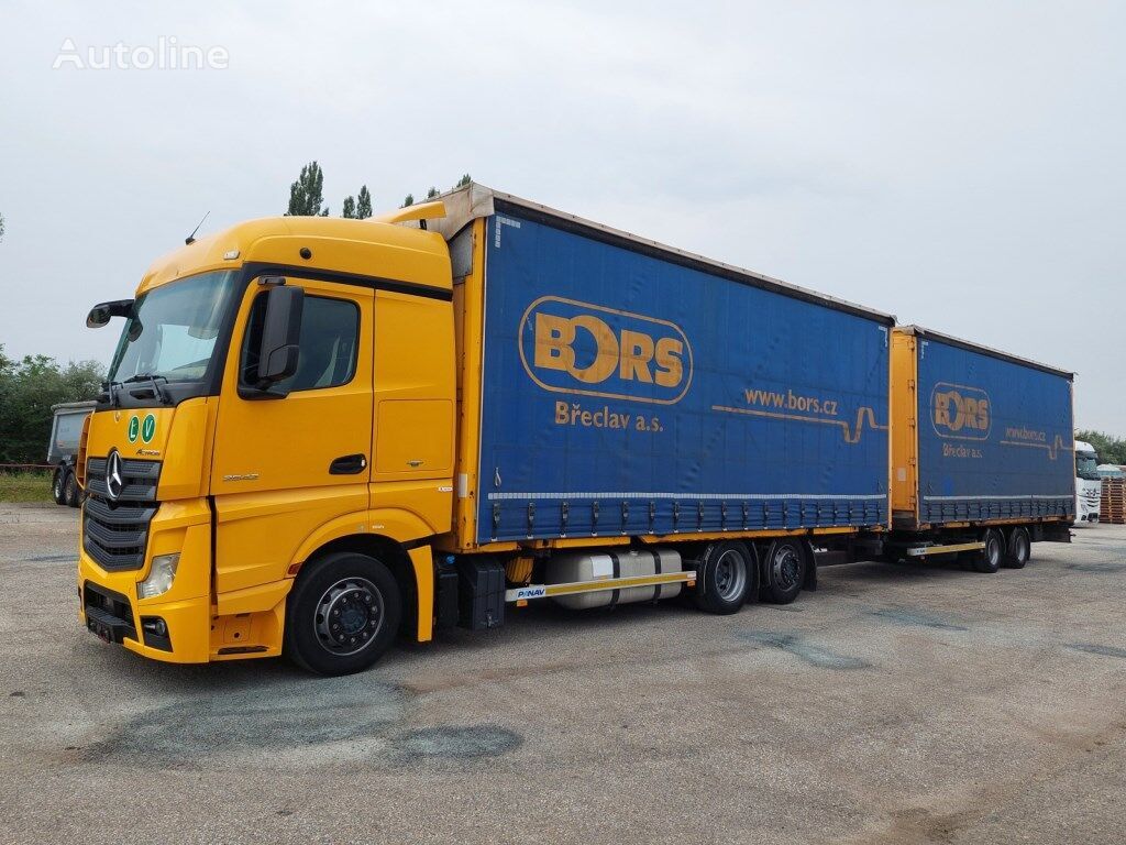 Mercedes-Benz Actros 2542 kamion sa klizna zavesa cerada + prikolica sa kliznom ceradom