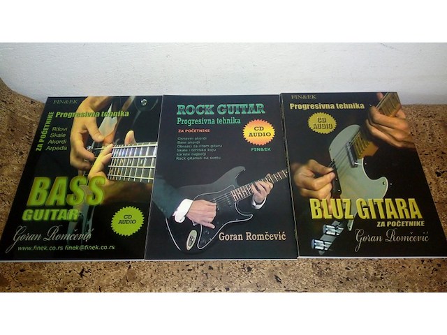 Gitara za početnike 1-3 / Romčević / Rock,Bluzt, Bas