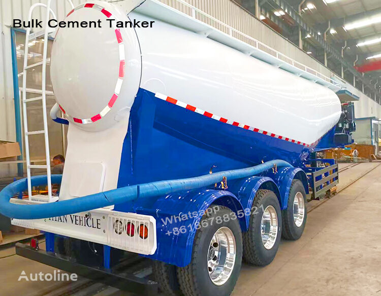 Nova 3 Axle Bulk Cement Tank Trailer for Sale in Indonesia cisterna za prevoz cementa
