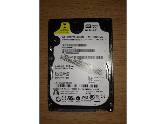 WD Scorpio 160gb 2,5 za laptop