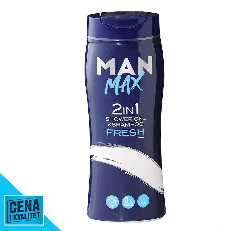 Max sport 2u1 gel za tuširanje, 1 kom.