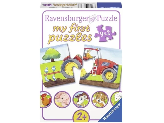 Ravensburger puzzle (slagalice) - Moje prve puzzle,9 u 1, na farmi RA07333