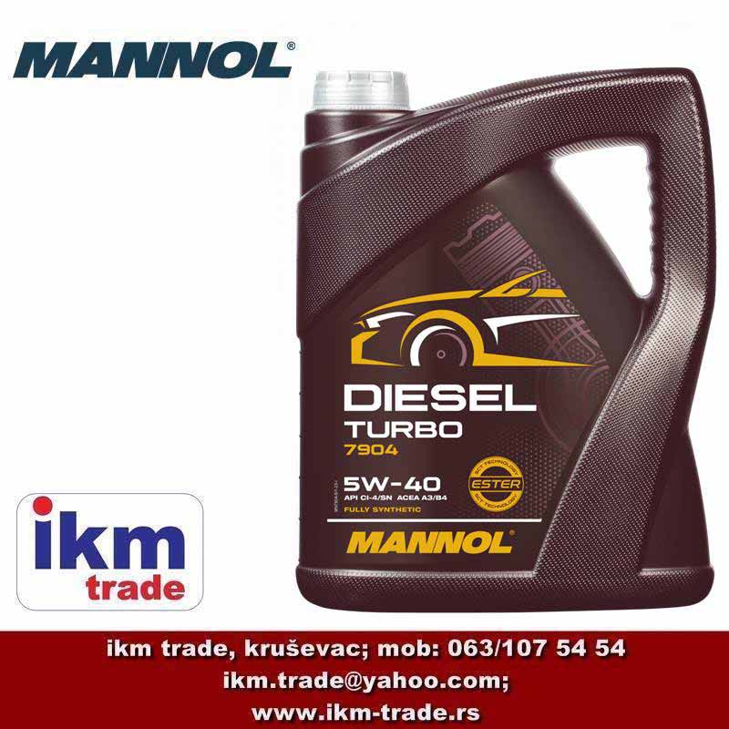 MANNOL DIESEL TURBO 5W40 7904 5L