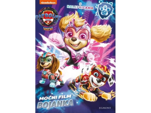 Paw patrol: Moćni film, bojanka sa nalepnicama