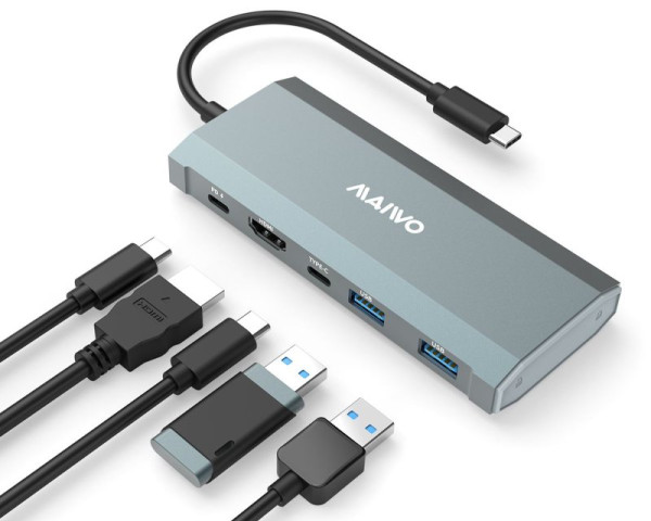 MAIWO USB 3.2 Gen2 x 1 Tip-C 6 u 1 SATA &PCIe NvMe M.2 Kućište sa HDMI PD USB , KH1001