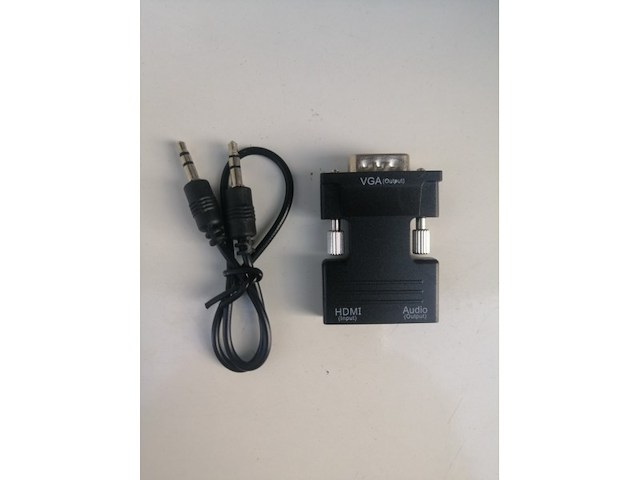 HDMI ženski na VGA muški adapter plus audio kabl