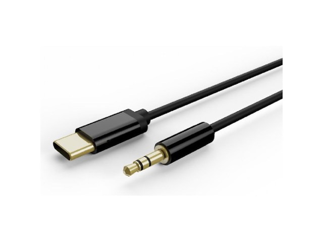 CCA-CM3.5M-1.5M Gembird USB-C to stereo 3.5 mm AUX kabl, 1.5m, black