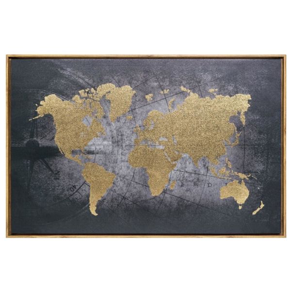 ATMOSPHERA Slika sa ramom na platnu World 58x88cm