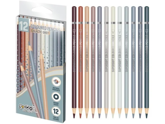 S-cool Drvene bojice Super soft Galactic grey 1/12 SC2590