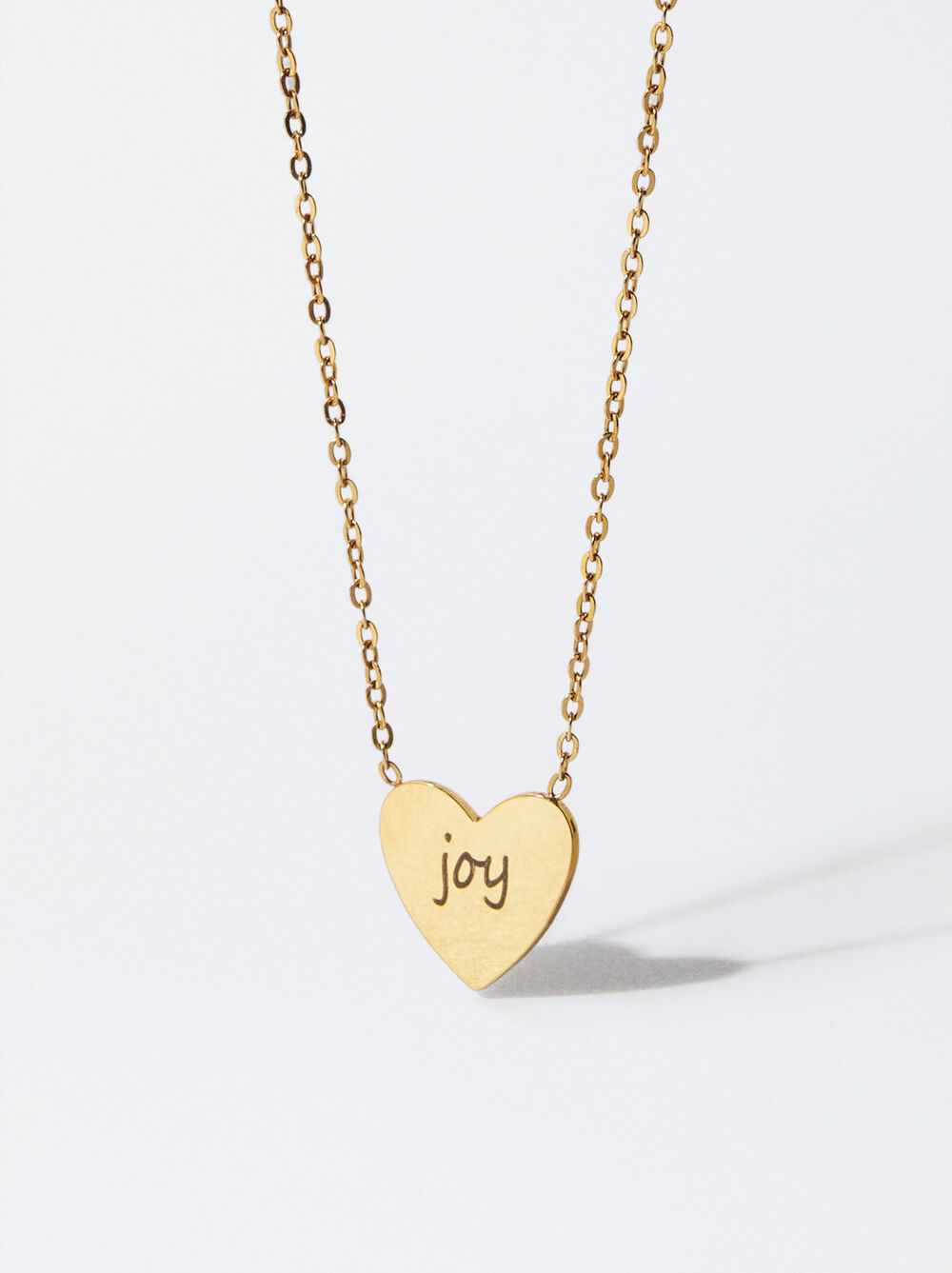 Online Exclusive - Personalized Golden Stainless Steel Heart Necklace