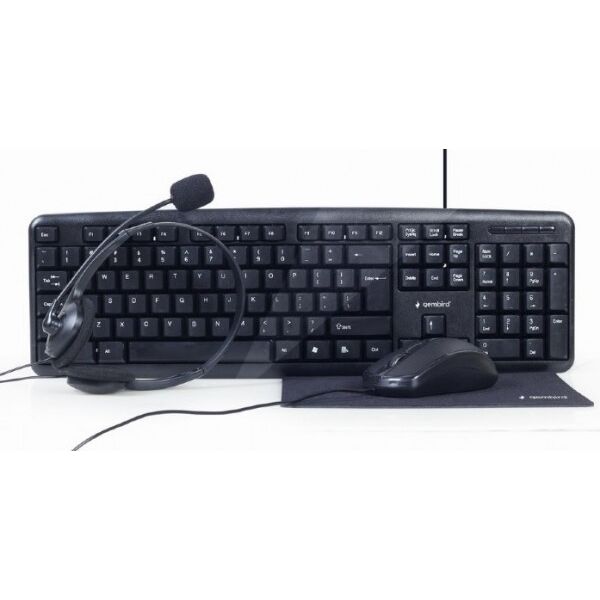 KBS-UO4-01 Gembird 4-in-1 office set, tastatura, slusalice, mis i podloga