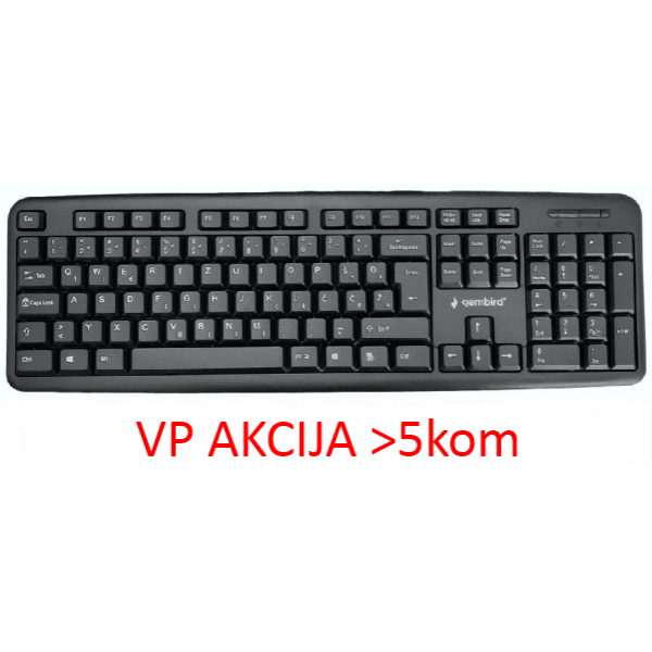 KB-U-103-YU ** Gembird Standardna tastatura SRB (YU) layout black USB (404)