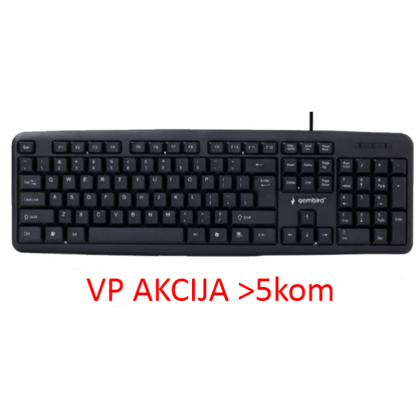 KB-U-103 ** Gembird Standardna tastatura US layout black USB A (303)