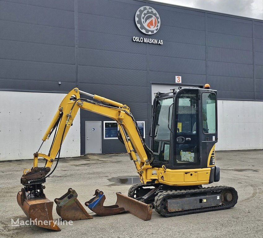 Komatsu PC22 MR-3, 2014 Modell, 2.6 Tonn, Hydraulisk pusseskuff, gravesk mini bager