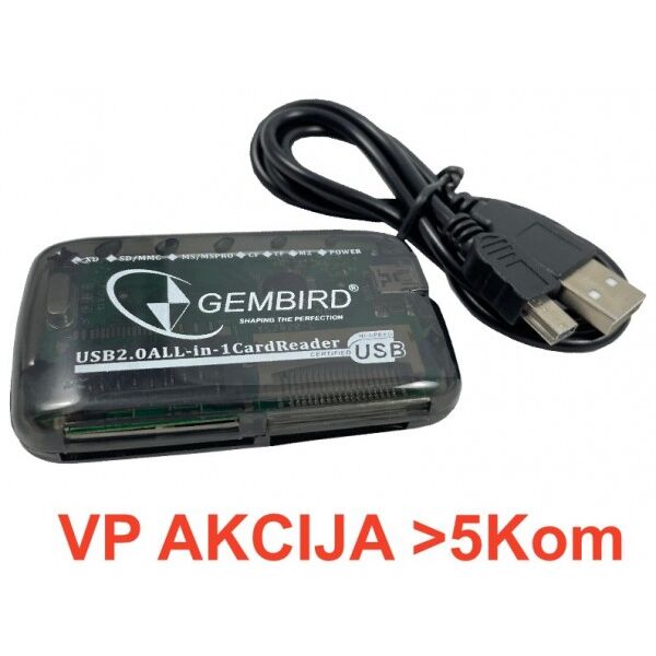 FD2-ALLIN1-BLK ** Gembird USB2.0 citac svih tipova memorijskih kartica(319)