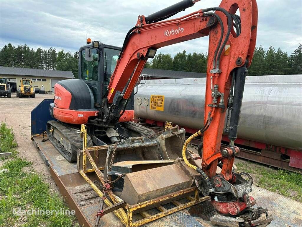 Kubota KX057-4 indexator, 4 kauhaa, asfalttileikkuri mini bager