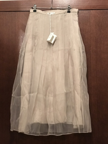 Nova bež 100% svilena suknja Brunello Cucinelli