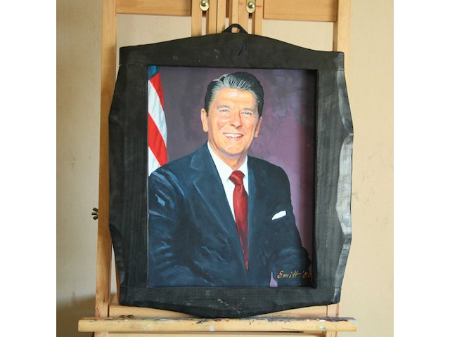 Slika - Ronald Reagan - autor Smitt 35,5cm x 45,5cm