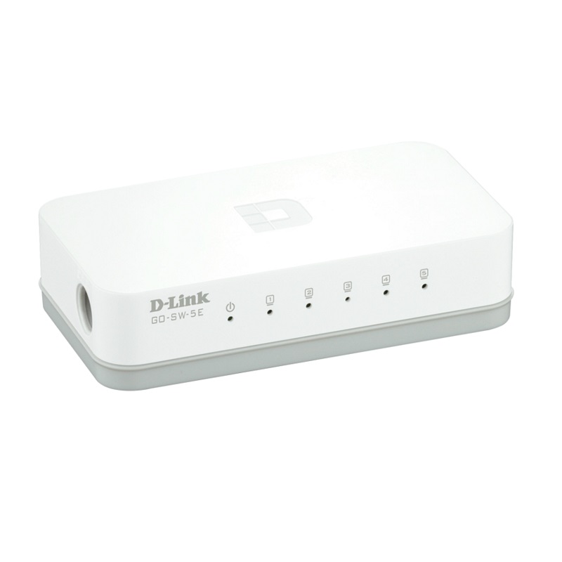 D-Link GO-SW-5E/E 5 port 10/100Mb/s Easy desktop svič, 2K MAC tabela, QoS, 802.3az Energy Efficient Ethernet (EEE), CSMA/CD, Cable diagnostic LED, D-Link Green automatsk gasi neaktivne portove, be...