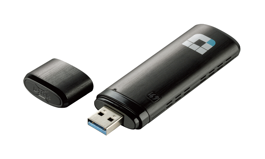 D-Link DWA-182 WiFi AC1300 802.11ac Wave-2 dual band MU-MIMO High-Gain USB 3.0 adapter (400Mb/s 2.4GHz+867Mb/s 5GHz)