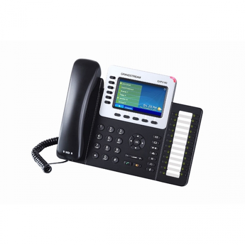 Grandstream GXP2160 Enterprise 6-line/6-SIP VoIP HD telefon, TFT color LCD 480x272 displej i 2 x Gigabit UTP porta, 24 BLF tastera, PoE