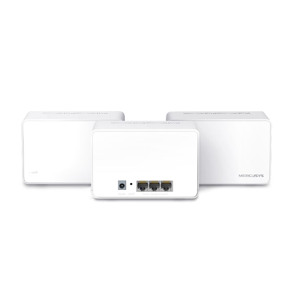 Mercusys Halo H80X AX3000 dual band WiFi 6 Mesh System 3-pack – 3 Gigabit port WAN/LAN auto-sense, Router / AP mode, roaming, roditeljska kontrola, QoS, beamforming, OFDMA, MU-MIMO, smart connect,...