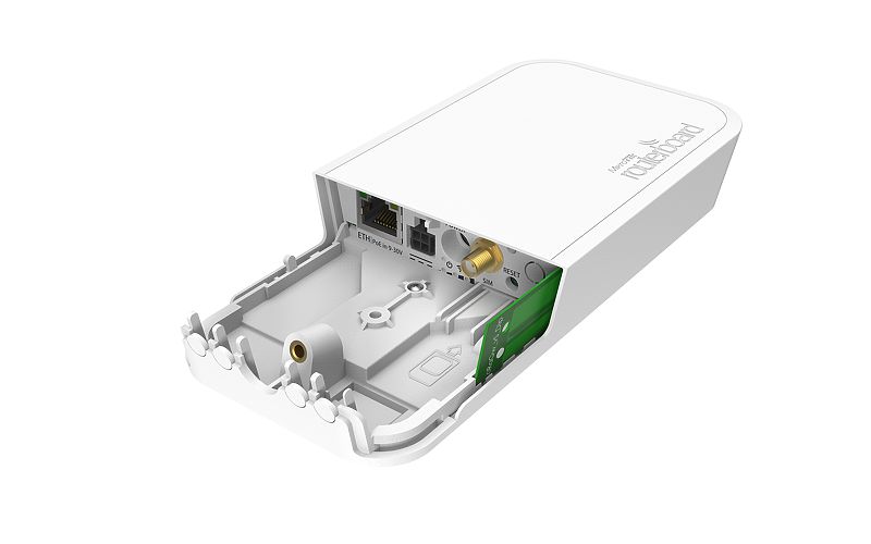 MikroTik wAP LoRa8 kit outdoor VPN ruter WiFi 300Mb/s 802.11n sa ugrađenim LoRaWAN Gateway (863-870 MHz), miniSIM, LAN port, PoE & DC automotive 9-30V napajanje, PoE injector +24V, temp. -40C÷60C,...