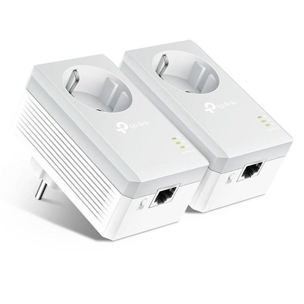 TP-Link TL-PA4010PKIT 600Mbps AV600 Powerline Adapter Kit (2 kom komplet) sa integrisanom šuko utičnicom za mrežu preko strujne instalacije, plug&play instalacija, domet do 300m