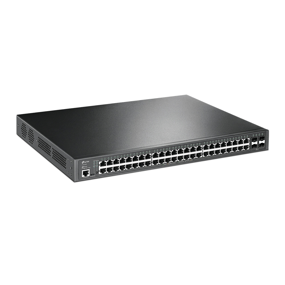 TP-Link TL-SG3452P Omada PoE+ L3-lite upravljiv cloud svič 48 x 10/100/1000Mb/s PoE 802.3at/af do 384W + 4 SFP GbE, VLAN, SNMP, RMON, L2~L4 QoS, IGMP, ACL, Zero-Touch Provision, Web / iOS / Androi...