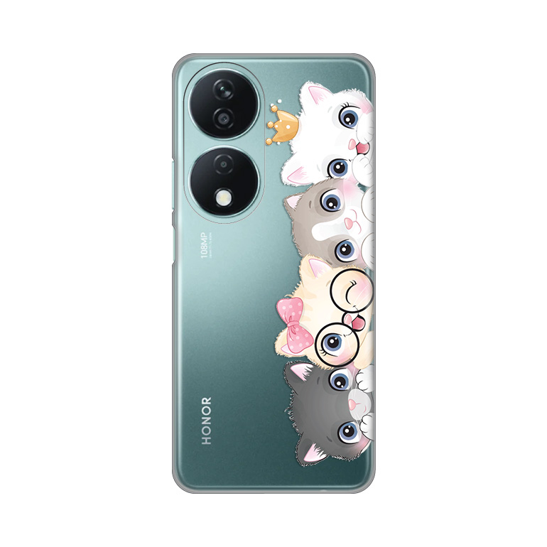 Zastitna ultra tanka (skin) maska / futrola PRINT - Huawei Honor X7b Cats