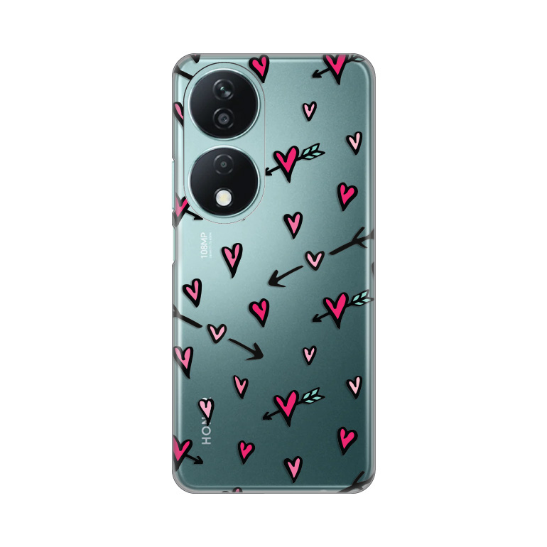Zastitna ultra tanka (skin) maska / futrola PRINT - Huawei Honor X7b Heart Pattern